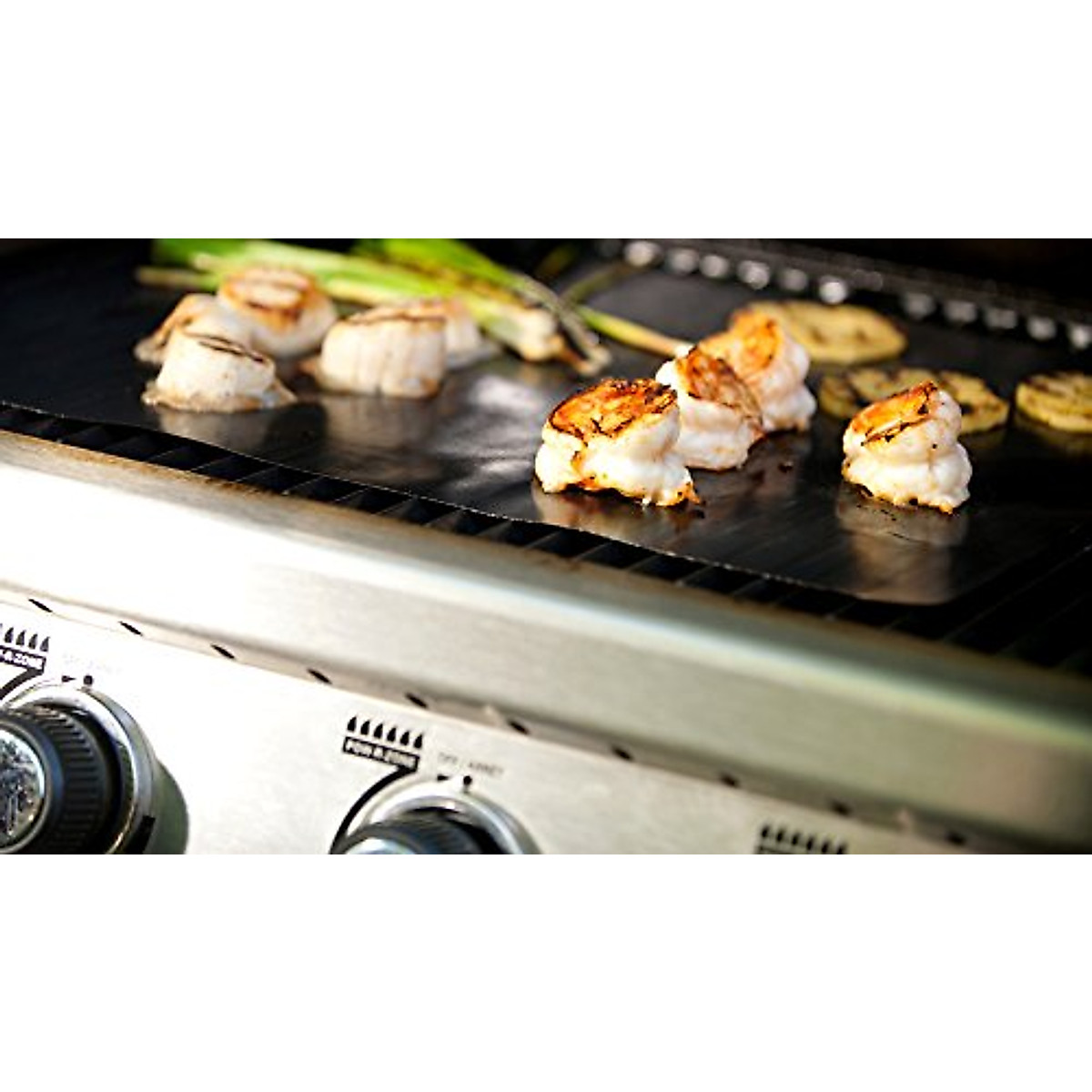 COOKINA Barbecue Reusable and Non-Stick Grilling Sheet, 1 EA, Black