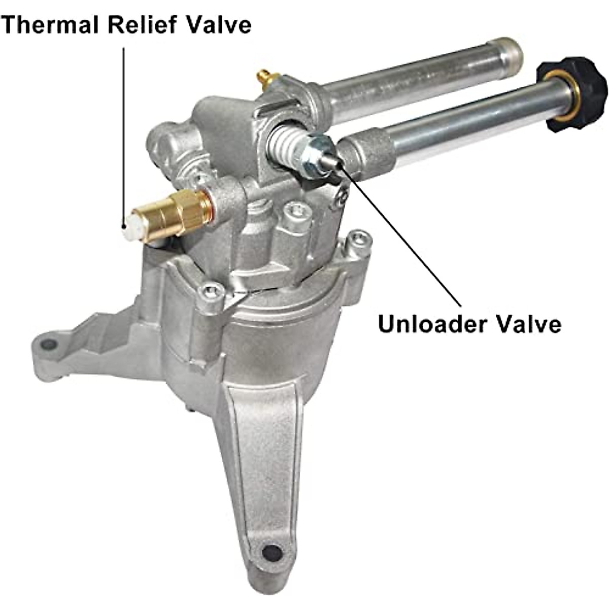 AgiiMan High Pressure Washer Pump Head - Replacement Water Gasoline Pump, 2800 Psi Troy Bilt SRMW22G26-EZ Oil Pump Accssories Fits KARCHER Craftsman, Front Facing Inlet Outlet