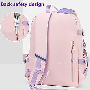 MOONASE Kawaii Bunny Backpack For Girls Bookbag Cute School Bag With Kawaii Pin Bunny Backpack (Blue, Large)