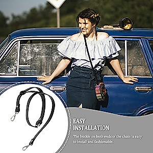 Luxshiny Pu Leather Adjustable Crossbody Strap for Small Bags Purse Wallet Clutch Phone Case Replacement Chain Strap Golden