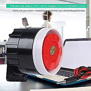 120dB DC 12V Mini Red Wired Loud Alarm Horn Safety Warning/Burglar Horn for Home Security Monitoring System Indoor and Outdoor Safety