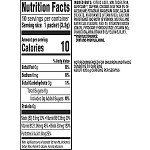 Amazon Brand - Happy Belly Drink Mix Singles, Strawberry with Caffeine, 1.1 ounce (Pack of 1) (Previously Solimo)