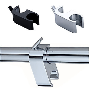 Bimini Top Pole Boat Clips Holder w/Side Facing Pole Clip Holder for Security Boat Hook/Oar/Gaff Holders Marine Pole Holder Doubles as Bimini Curtain Spacer-Type1-Black-2 Pack