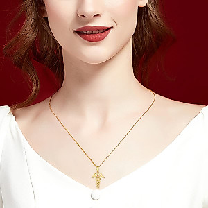 WSX Real 14k Yellow Gold Registered Nurse Necklace for Women RN Caduceus Pendant Medical Symbol Charm Fine Jewelry Gifts for Her