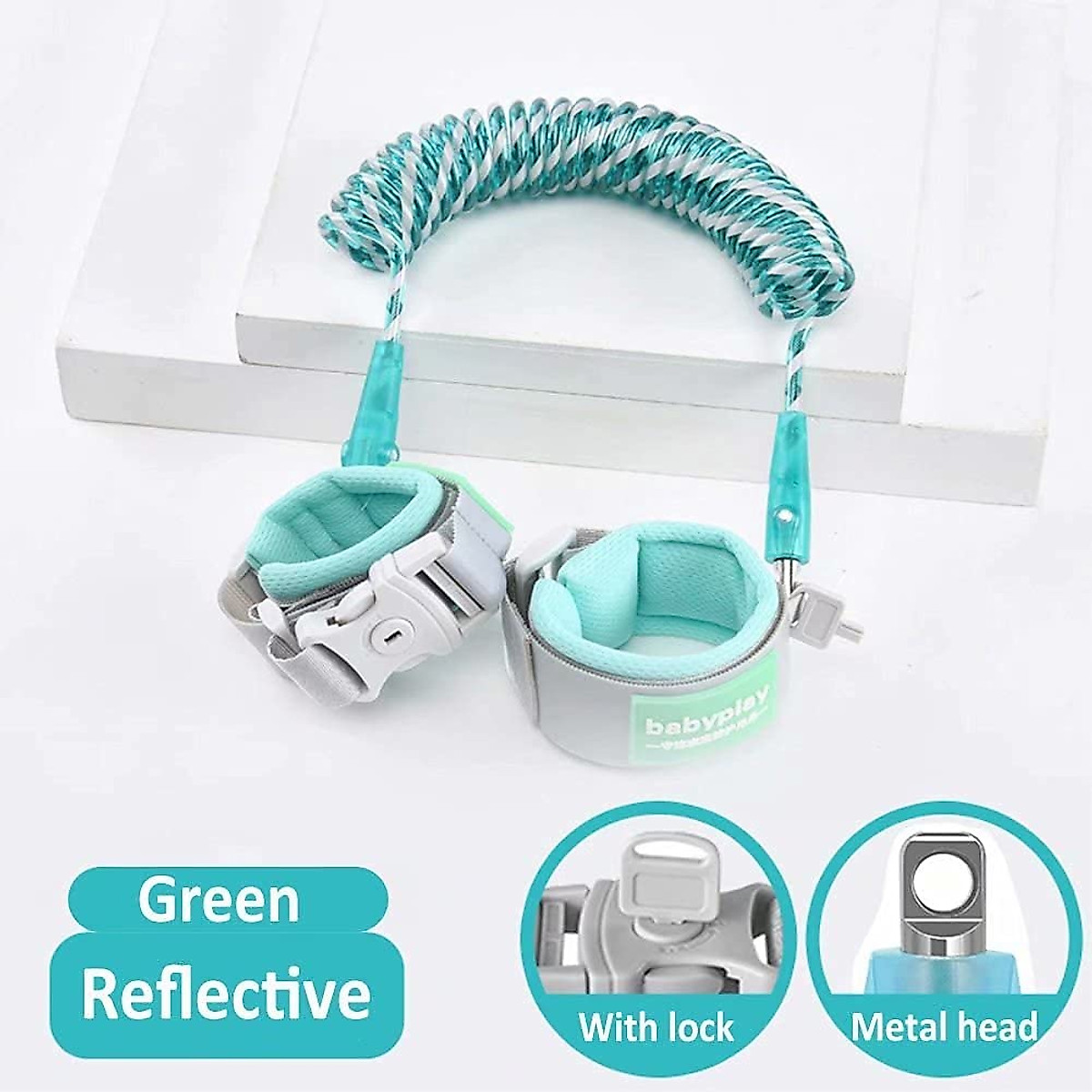 Dream Roca Baby Anti-Lost Belt,1PCS 2m Child Baby Toddler Reins Safety Strap Leash Walking Hand Belt Elastic Wire Rope Fluorescent and Security Lock Travelling Helper,for Toddlers Kids Children