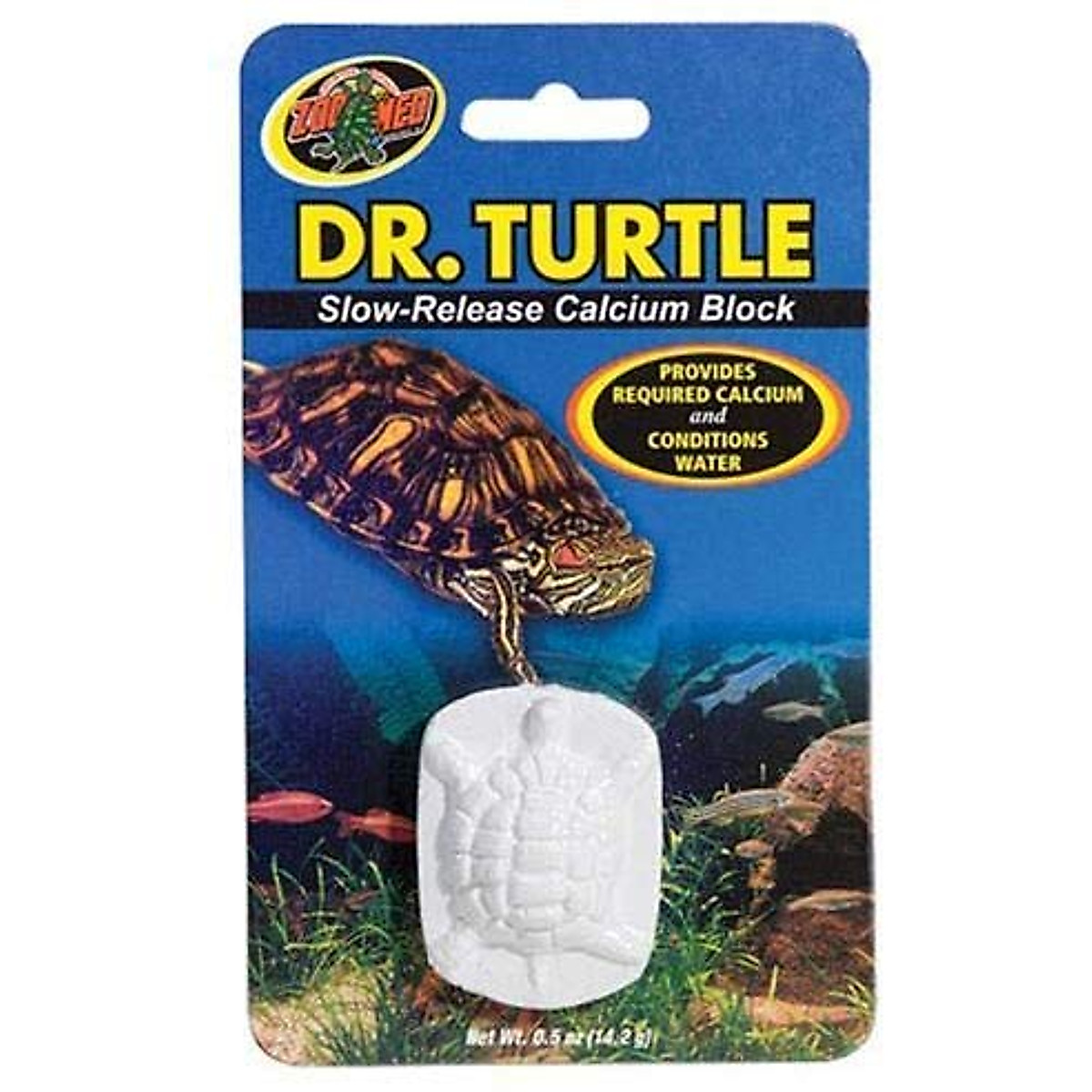 Zoo Med Dr. Turtle Slow Release Calcium Block Treats up to 15 Gallons (.5 oz) - Pack of 12