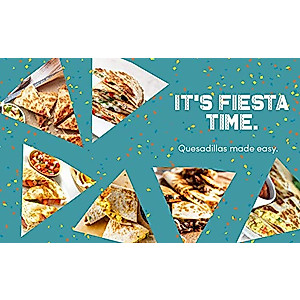 Elite Gourmet EQD-118 Non-Stick Electric, Mexican Taco Tuesday Quesadilla Maker, Easy-Slice 6-Wedge, Grilled Cheese (Red)