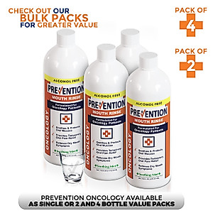 Prevention Oncology Alcohol Free Mouthwash, Soothing, Gentle, & Moisturizing, Mouthsore and Dry Mouth Mouthwash Specially Formulated for Patients Undergoing Oncology Treatment - 16 oz Bottle, 1-Pack