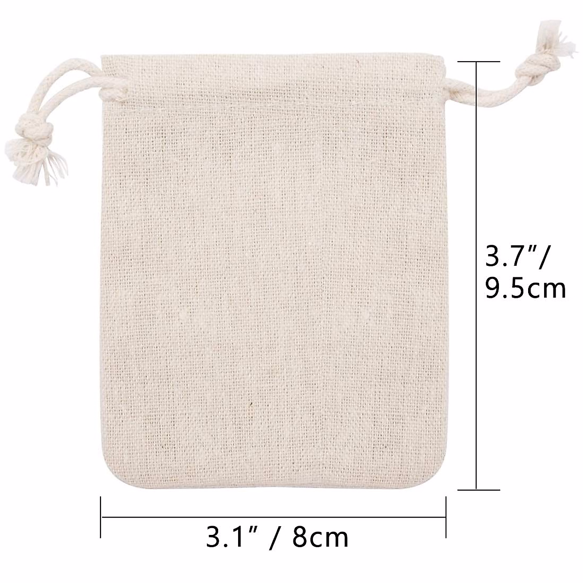 Hapdoo 24 Pack Cotton Muslin Bags with Drawstring Gift Bags Jewelry Pouches Sacks for Wedding Party and DIY Craft, 3 x 4 Inches, Presents, Festivals…