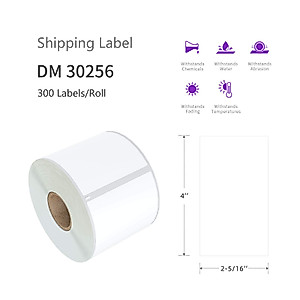 AveneMark 12 Rolls Compatible DYMO 30256 (2-5/16" x 4") Direct Thermal Labels Shipping Labels Compatible with Rollo, DYMO 4XL & Zebra Desktop Printers - 3600 Labels