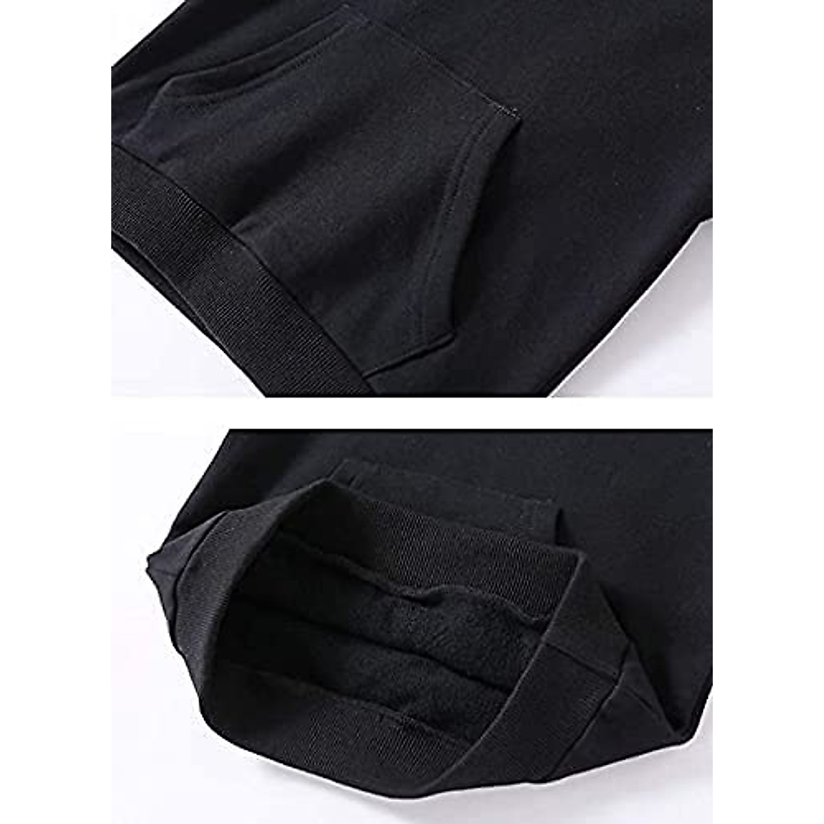 Noubeau Toddler Baby Boys Girls Unisex Casual Hoodies Kids Solid Pullover Hooded Classic Plain Pocket Sweatshirt (Black, 2 Years)