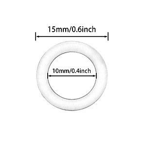 Cafe Curtain Ring ZZLZX 100PCS Clear Plastic Rings, O-Rings for Roman Shades, Roman Blind Curtain Rings