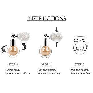 Shimmering Spray Powder Sparkle Powder, Glitter Dust Spray Gloss Powder Spray Contour Make Up Glitter Eyeshadow Pressed Powder Loose Powder Spray for Face Body Hair Nails Makeup (Champagne)