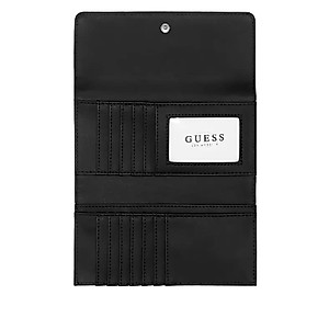 GUESS Factory Women's Milena Color-Block Slim Clutch Black Wallet