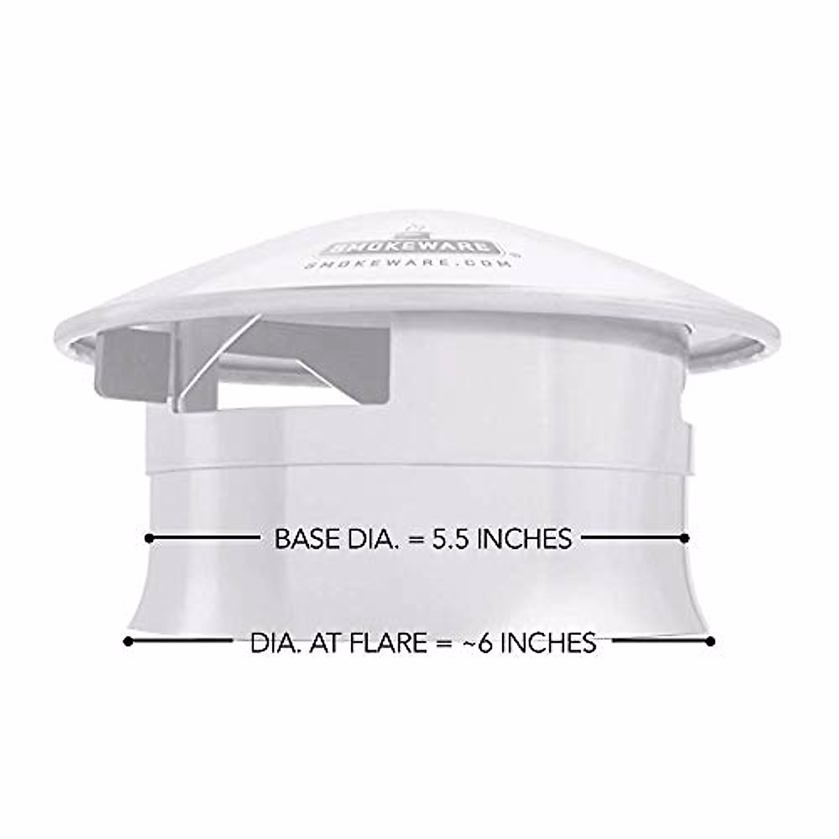 SmokeWare Vented Chimney Cap – Compatible with The Big Green Egg, Stainless Steel Replacement Accessory