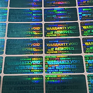 1000 Security Seal Hologram Tamper Evident Warranty Labels Stickers 15 mm x 30 mm- Dealimax Brand (Blue)