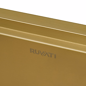 Ruvati 36-inch Matte Gold Workstation Apron-Front Brass Tone Stainless Steel Kitchen Sink - RVH9308GG