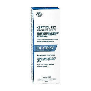 Ducray Kertyol P.S.O. Shampoo, Scalp Prone to Psoriasis, Micronized Sulfur, Salicylic Acid, Soothes Red, Irritated Scalp, 6.7 oz.