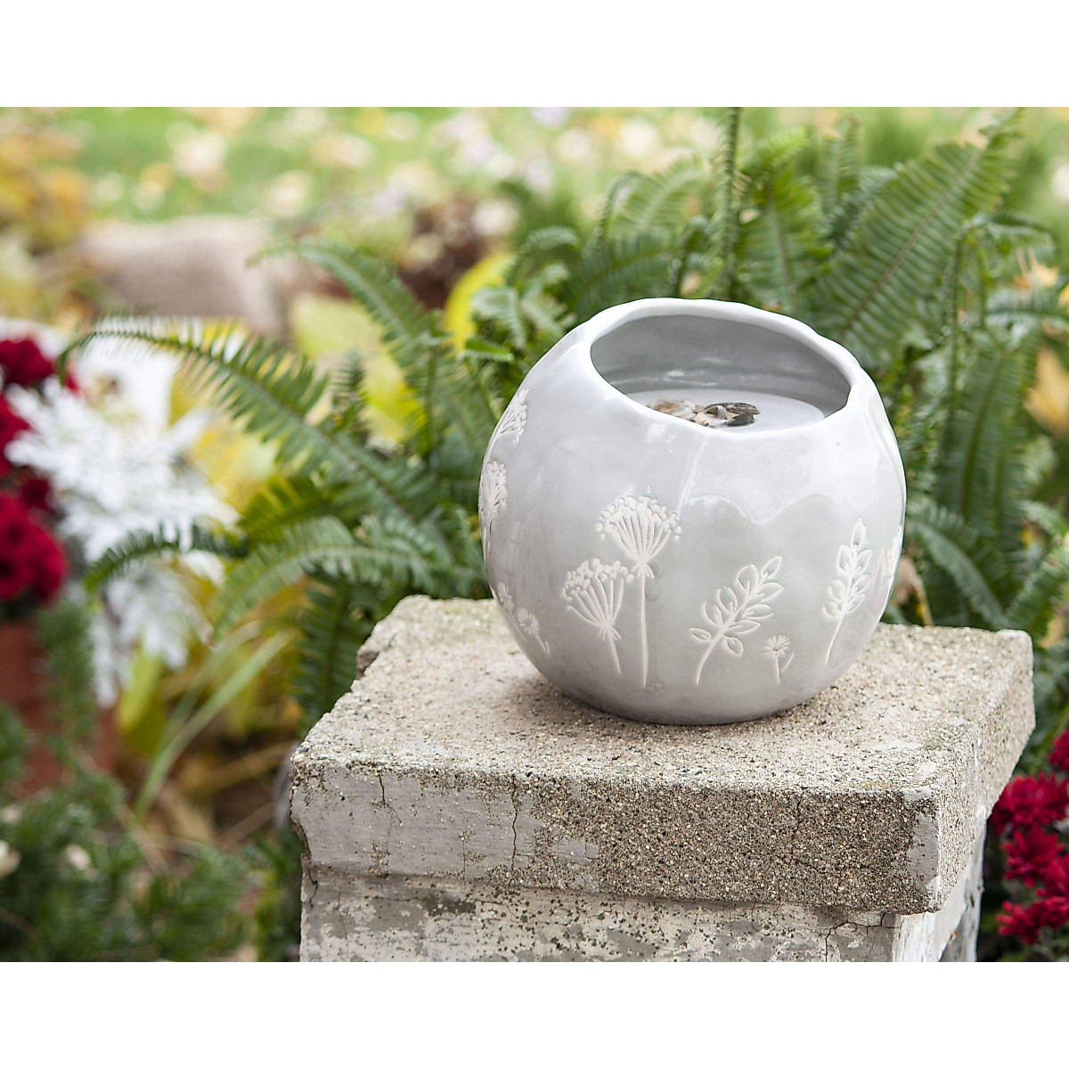 Foreside Home and Garden Multicolor Wildflower Ceramic Indoor Water Fountain with Pump