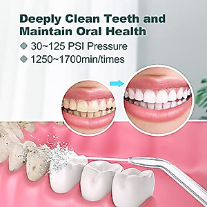Water Flosser - Power Dental Water Flosser for Teeth & Braces Cleaning, Electric Oral Irrigator Water Flosser for Adults & Kids with 10 Pressures & 7 Tips, 600ml Water Dental Pick Flosser for Family
