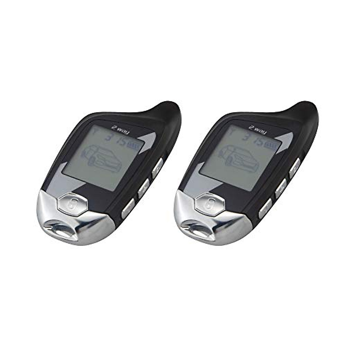 EASYGUARD EC202 2 Way car Alarm System with LCD Pager Display Remote Engine Start & Microwave Sensor DC12V