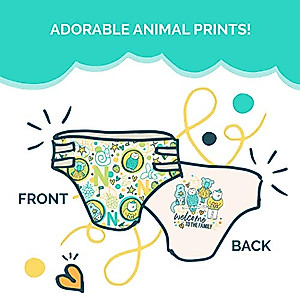 Seventh Generation Baby Diapers for Sensitive Skin, Animal Prints, Size 0 Newborn, 36 count