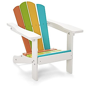 TORVA Kids’ Adirondack Chairs All-Weather Resistant, Outdoor Indoor Furniture Patio Lawn Small Lounge Chairs for Garden, Porch, Deck, Backyard, Fire Pit, Pool,Beach