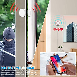 Linkind Door Window Sensor, Zigbee-White, for Use with Linkind Home Security System, Automation with Linkind Smart Zigbee LED Lights, Linkind Hub Required (NOT Included), 2-Pack