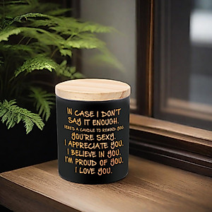 Candles Gifts for Him Men Romantic Unique Husband Gifts for Fathers Day Christmas Valentines Day Anniversary Birthday Gifts for Boyfriend Stocking Stuffers Novelty Lavender Scented Soy Candle