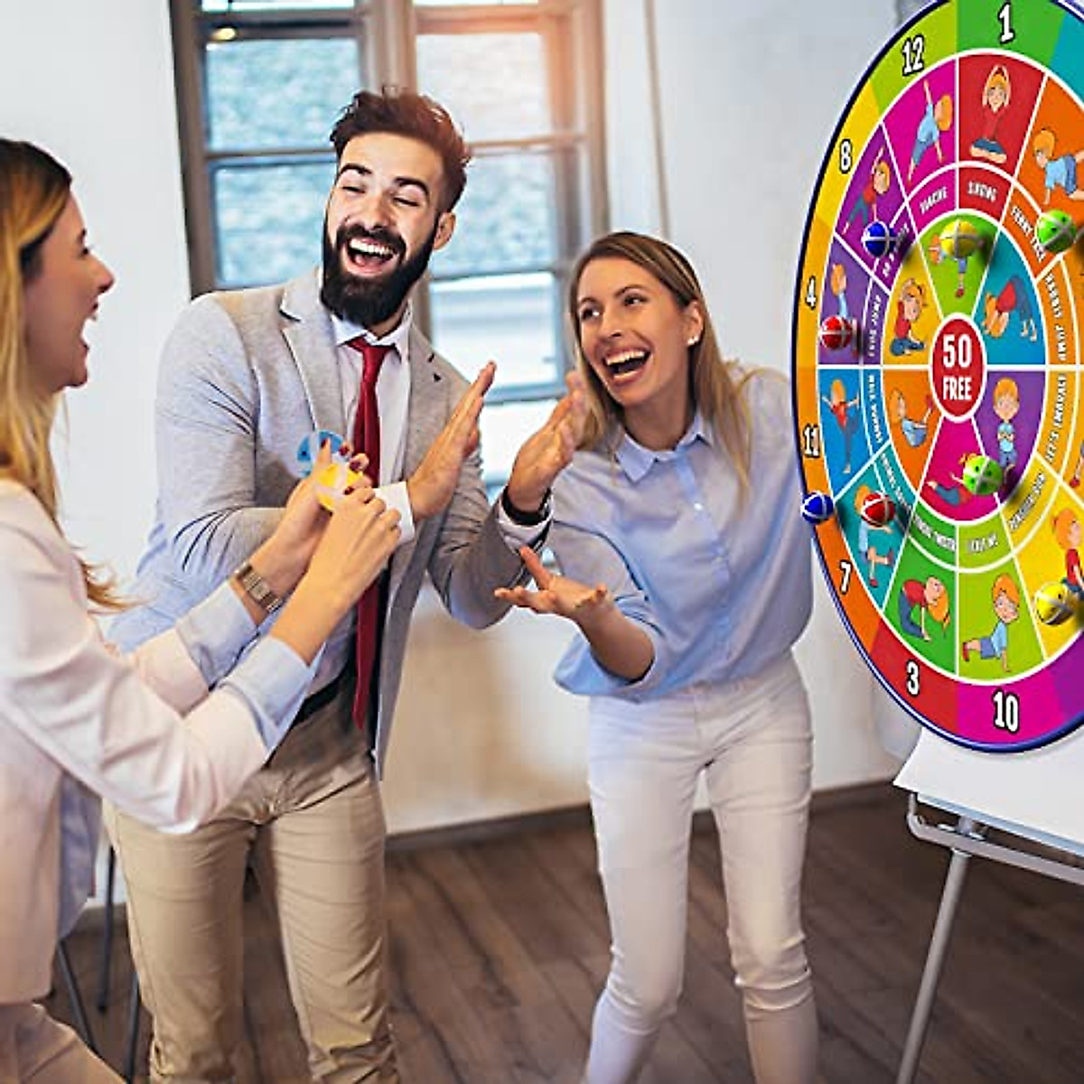 BooTaa 29" Large Dart Board for Kids, Kids Dart Board with Sticky Balls, Boys Toys, Kids Yoga, Sport Outdoor Fun Party Play Game Toys, for 3 4 5 6 7 8 9 10 11 12 Year Old Boys Girls
