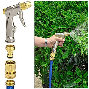 4 Sets Garden Hose Quick Connect 3/4 Inch GHT Solid Brass Male and Female Garden Hose Fittings
