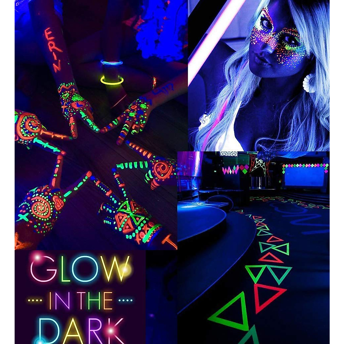 CICINY UV LED Black Light Bulbs 2 Pack, A19 E26 8W Blacklight Bulb for Glow in The Dark, UVA Level 385-400nm, Blacklight light bulbs for Parties Body Paint Fluorescent Poster Pet Stains