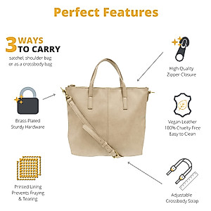 Joy Susan Women's Kim Top-Zip: Medium Tote Handbag