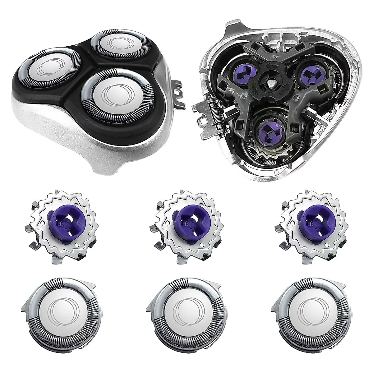 Replacement Complete Head Assembly for Philips Norelco AT750, AT751, AT752, AT753, AT790, AT810, AT811, AT814, AT815, AT890, AT893, PT710, PT715, PT725, PT730, PT734, PT735, PT860, PT861