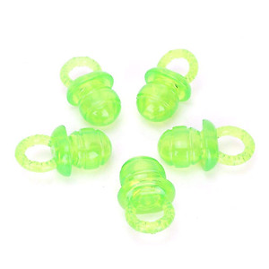 5PCS Pet Dog Chewing Toy, Pacifier Shaped Pet Dogs Teether Teething Sounding Interactive Chew Toy(Green)