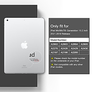 DONGKE Case Compatible with iPad 10.2 Inch 2021 2020 2019 iPad 9th/8th/7th Generation with Pencil Holder, Slim Stand Protective Case with Soft TPU Back, Auto Sleep/Wake Cover, Cute Florals