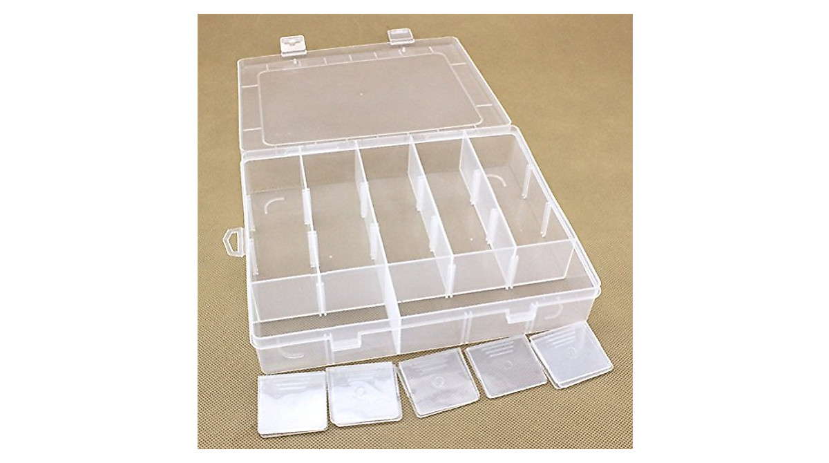 Jewelry Organizer - 20-Grid Storage Box with Removable Dividers