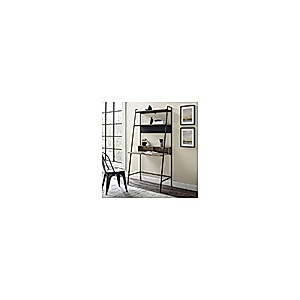 Walker Edison Freya Urban Industrial Ladder Desk with Metal Magnet Board, 36 Inch, Grey Wash