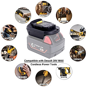 Biswaye Adapter Compatible with DeWalt 20V Max Tools, Compatible with Milwaukee M18 18V Battery to Replacement for DeWalt 20-Volt Battery, ML18DL 20V to 18V Battery Adapter Converter