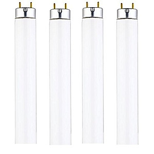 DYSMIO Lighting F15T8-CW 15-Watt 18-inch 4100K 825 Lumen Medium Bi-Pin Base T8 Fluorescent Straight Tube Bulb with Cool White Light- 4 Pack