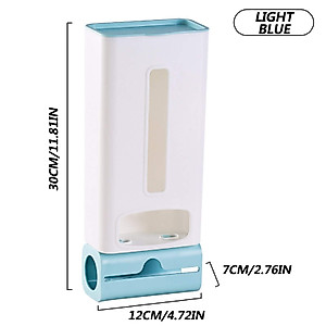 PMUYBHF Kitchen Plastic Grocery Bag Holder and Dispenser,Hanging Garbage rack,Garbage storage box Organizer,Wall Mounted for Dispenser Home Cabinet Living Room (B)