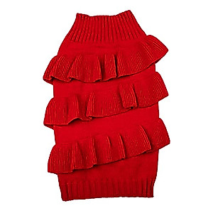 Christian Siriano New York Red Ruffle Sweater, XS