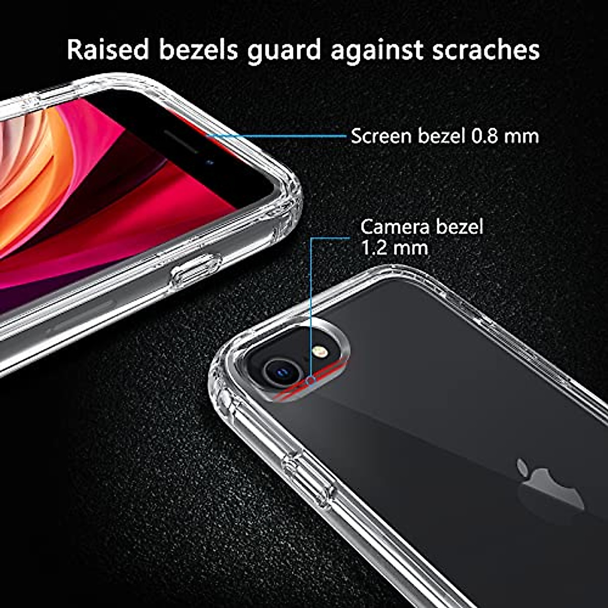 BESINPO for iPhone SE 2022 (SE 3rd Generation) Case, iPhone SE 3/SE 2020/8/7/6s/6 Case, 360 Full Body Built-in Screen Protector Heavy Duty Shockproof Cover for iPhone 8 7 6 6s SE 2022/2020 4.7", Clear