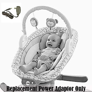 F-Price Replacement Part for Fisher-Price Deluxe Cradle 'n Swing Baby Soother - Fits Many Models ~ Replacement Power Cord Adapter Beige