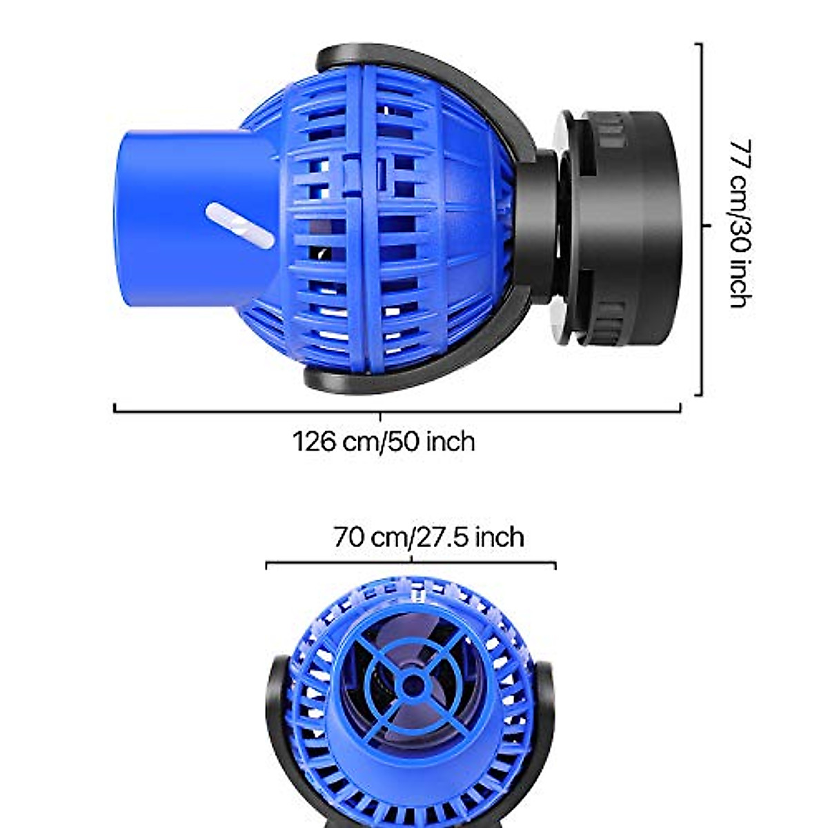 Flexzion Submersible Wave Maker 360 Degree Circulation Pump w/Magnetic Mount & Adjustable Flow Rate for Aquarium Fish Marine Coral Reef Tank Pools Fresh Salt Water -1600Gph