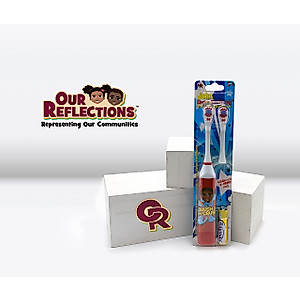OUR REFLECTIONS Kids Battery Powered, 2 Toothbrush Heads, Soft Bristles, Ages 3 and up. (John Electric Toothbrush, Red)