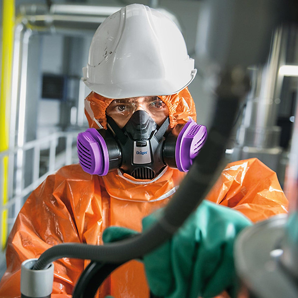 Dräger X-plore Combination Cartridge for Organic Vapors, Oil and Solid Particulates (OV/P100) | 2 Pieces | NIOSH-Approved X-plore 5500 Full-Face & 3300/3500 Half-Face Respirator Masks