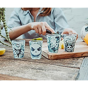 Disney Nightmare Before Christmas Inkblots 2-Ounce Mini Shot Glasses | Set Of 4