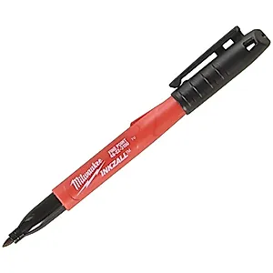 Milwaukee 48-22-3100 Inkzall Jobsite Fine Point Black Permanent Marker 12 Pack