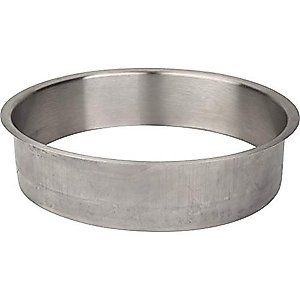 8" Diameter 2" Height Brushed Stainless Steel Trash Can Ring